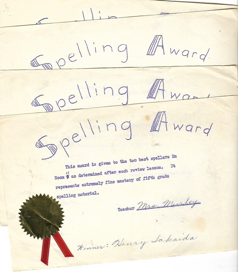 Spelling award | Emma Shuey School